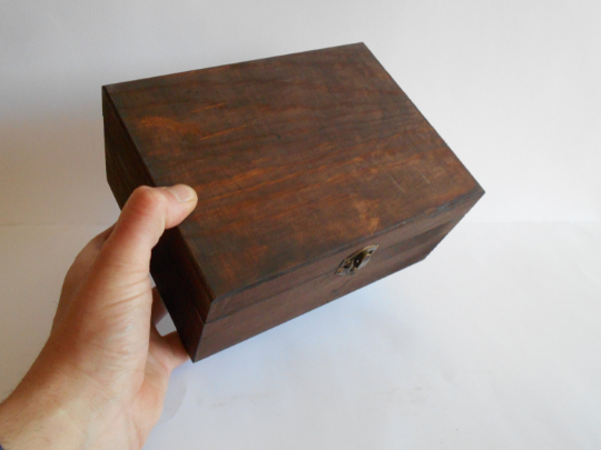 Wooden box chest- large rectangular container box- unfinished wooden b ...