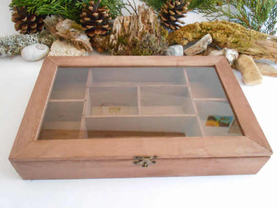 Wooden Display Box with Glass Lid | Bamboo Jewelry Box | Exiarts ...