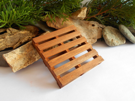 Mini pallet coaster- miniature pallet 1/12 scale from real pine wood ...