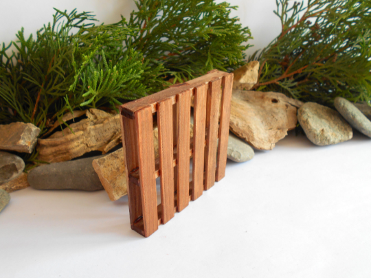 Mini pallet coaster- miniature pallet 1/12 scale from real pine wood ...