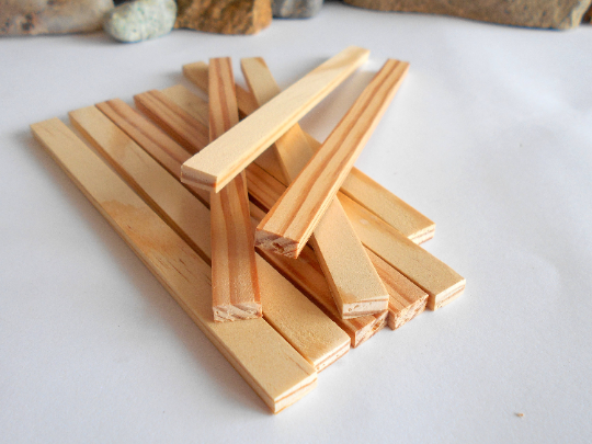Miniature lumber beams- 5x10 mm- 12 psc.- 6 inch long - 1/12 pine mini ...