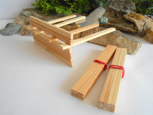 Miniature lumber beams- 5x10 mm- 12 psc.- 6 inch long - 1/12 pine mini ...