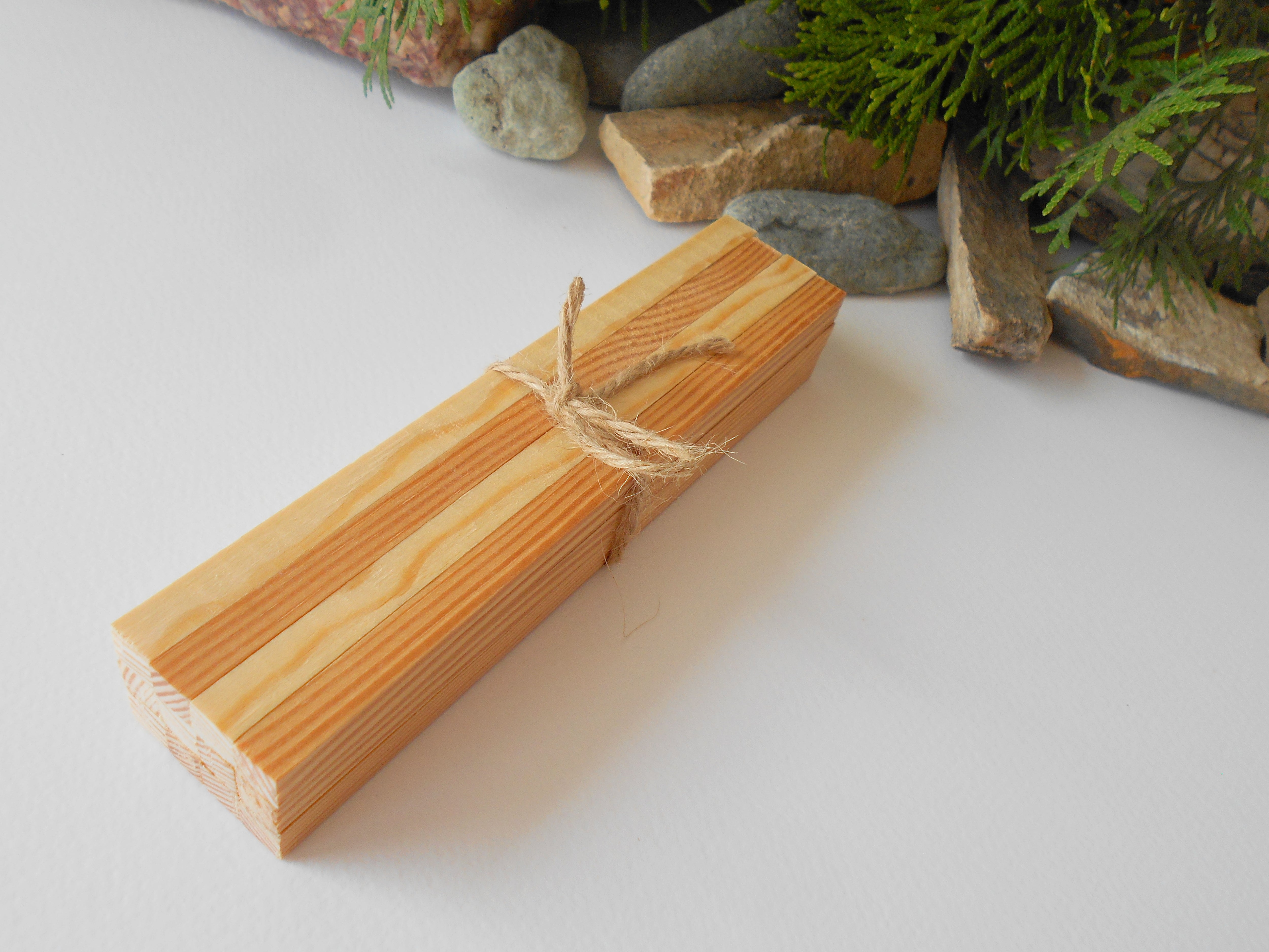 Mini wooden materials- Miniature lumber beams- 8x8 mm- 12 psc.- 6 inch ...