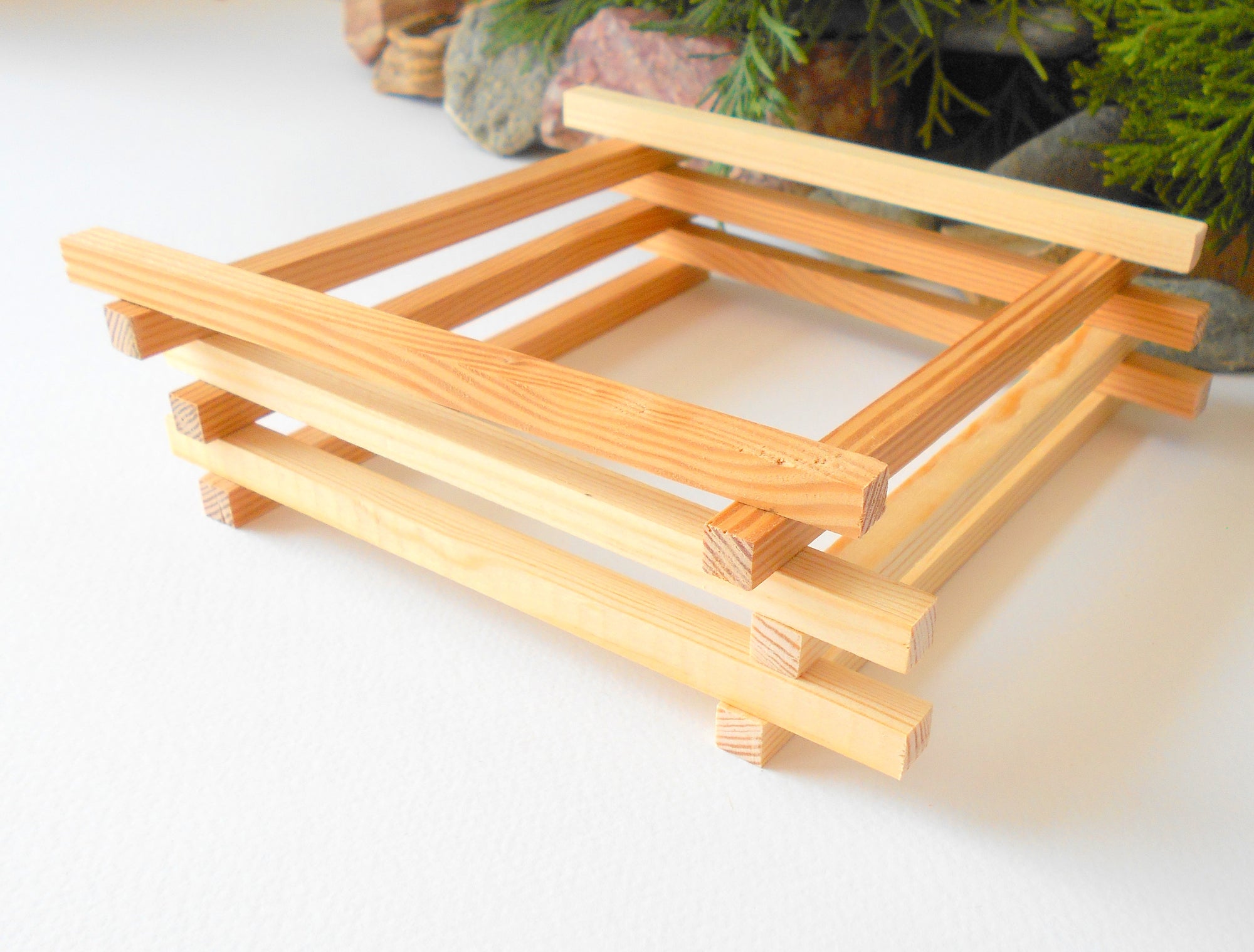 Mini wooden materials- Miniature lumber beams- 8x8 mm- 12 psc.- 6 inch ...