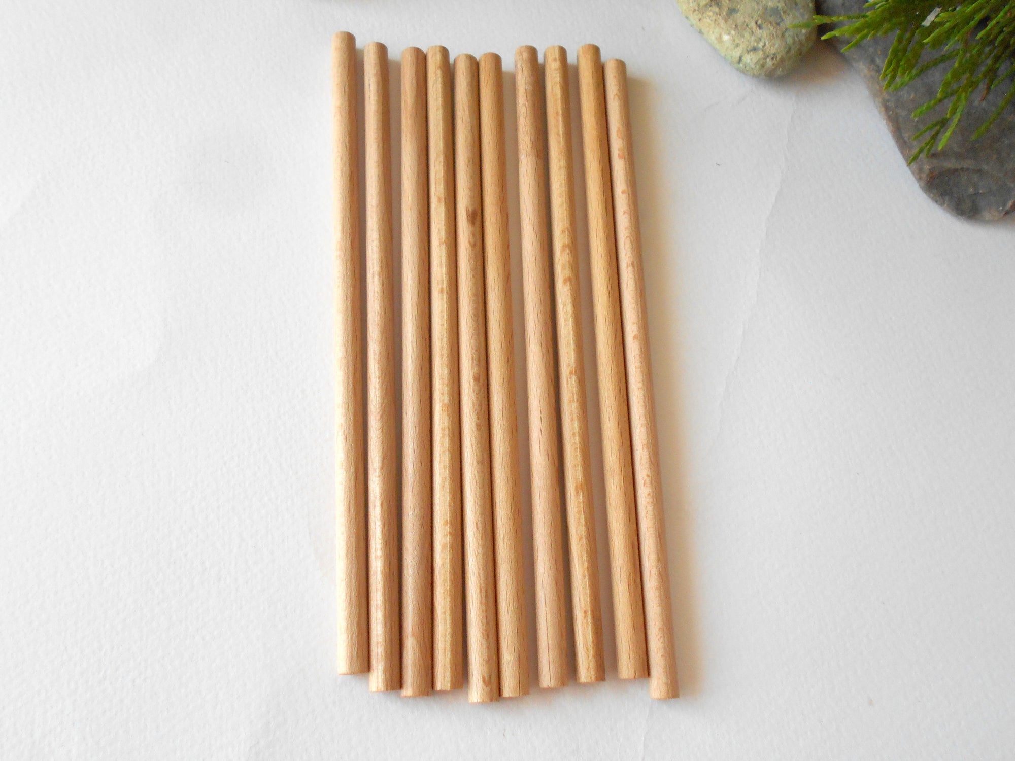 Miniature round lumber beams- 6 mm diameter- 10psc.- 6 inch long- mini ...